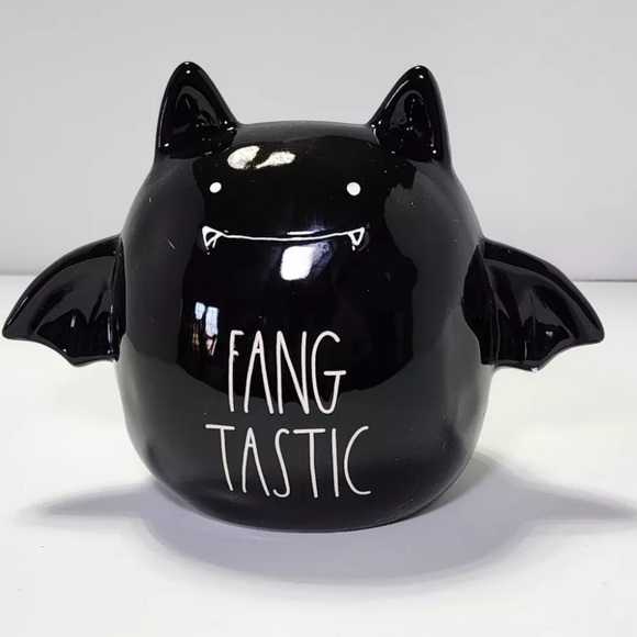 Rae Dunn | Holiday | Rae Dunn Fang Tastic Adorable Black Bat Ceramic ...
